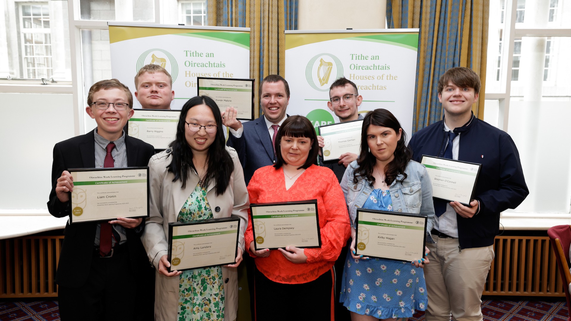 Trainees from the Oireachtas Work Learning (OWL) Programme Graduate at ...